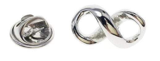Silver Infinity Symbol Lapel Pin